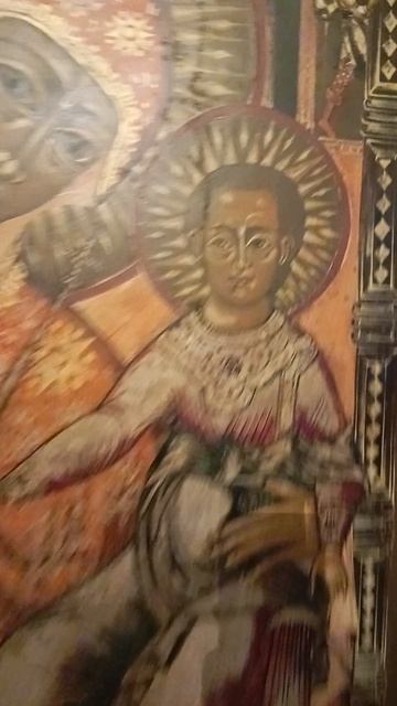 Икона Богоматери со сценой спящего Иосифа.