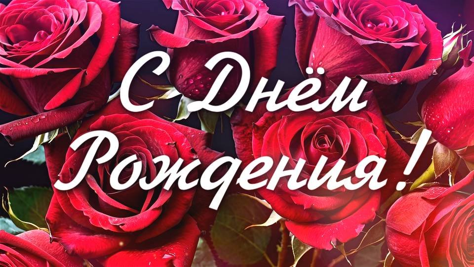 С днём рождения! Праздник в каждом лепестке!