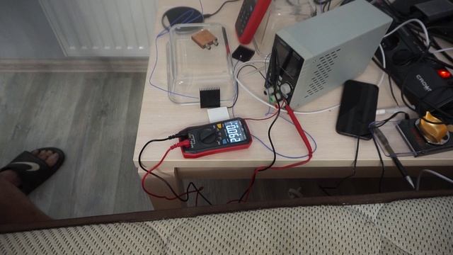 The Peltier element in the whole apple.