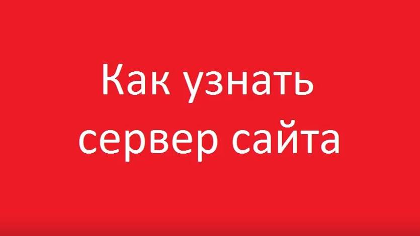 Как узнать где находится сервер сайта