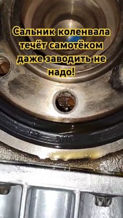 Сальник коленвала течёт самотёком даже запускать ДВС не надо!