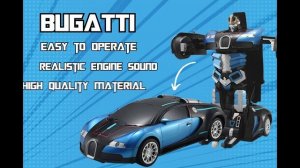 Transformers - Bugatti and Police Car - Remote Controlled Transforming Robots