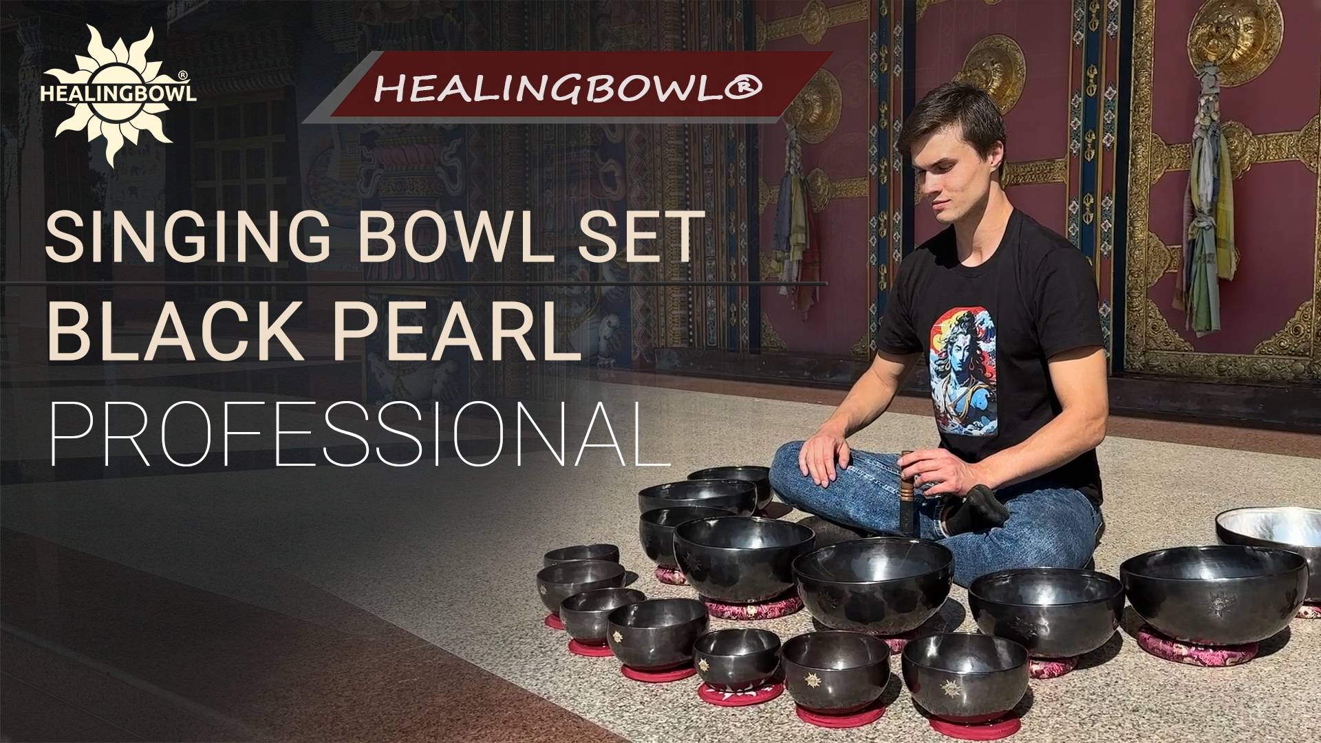 Meditation in a Tibetan monastery - Singing Bowls Healingbowl® Professional Black Pearl®