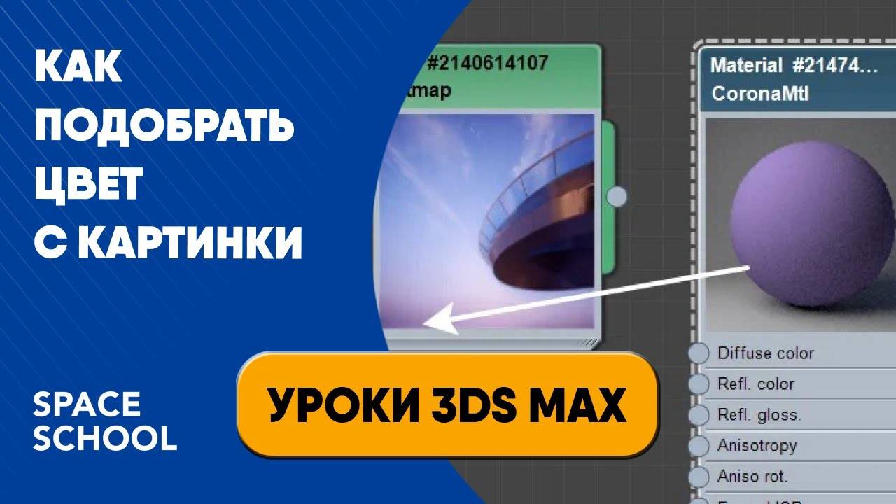Как подобрать цвет с картинки | Уроки 3ds Max