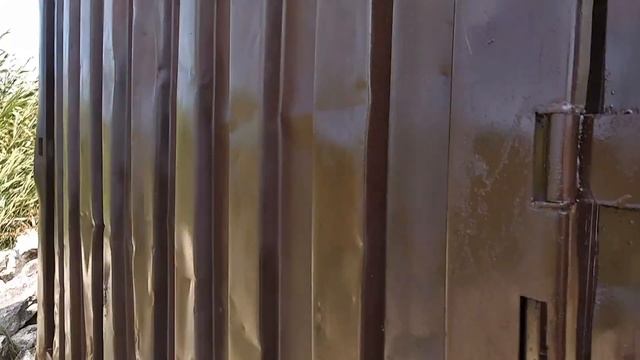 Красим контейнер краскопультом