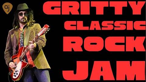 Gritty Classic Rock Jam ｜ Guitar Backing Track (F# Minor)