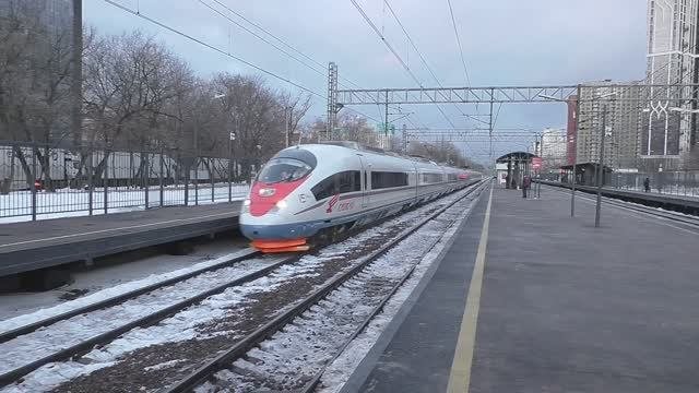 Электропоезд ЭВС1-16 "Сапсан" (ТЧ-10) высокоскоростной поезд №751А Санкт-Петербург - Москва.