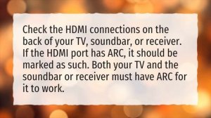 Why is HDMI ARC not working?