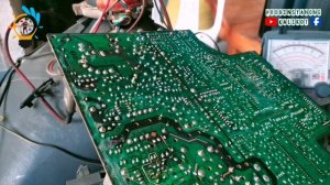 samsung crt tv 21 inch,auto shutdown,step by step voltage checking and troubleshoot.led power blink