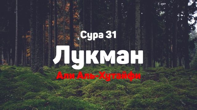 Сура 31 Лукман - Али Аль-Хутайфи