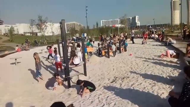 Классный новый парк на Ходынке в Москве.