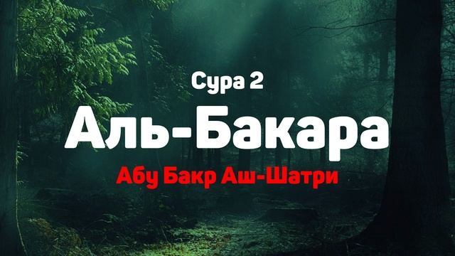Сура 2 Аль-Бакара - Абу Бакр Аш-Шатри