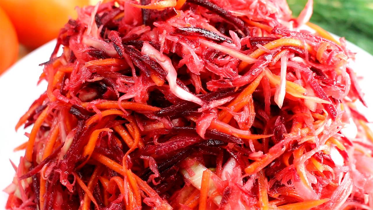 ПРОСТОЙ салат из Капусты и Свёклы за 5 МИНУТ! Очень Вкусный и Быстрый САЛАТ на Каждый День!