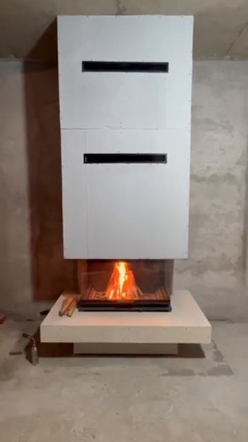 Монтаж каминной топки ASTOV П3С 10057