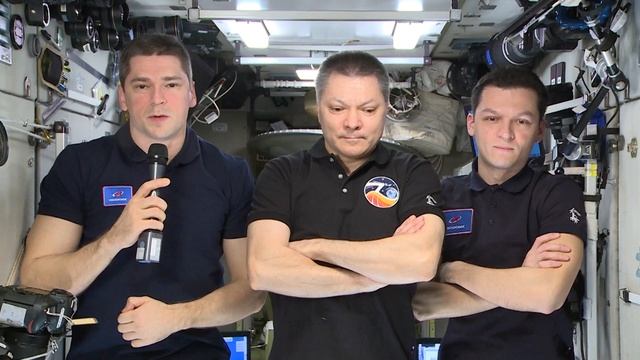 Приветствие с борта МКС у частникам конкурса Юнкор-2024