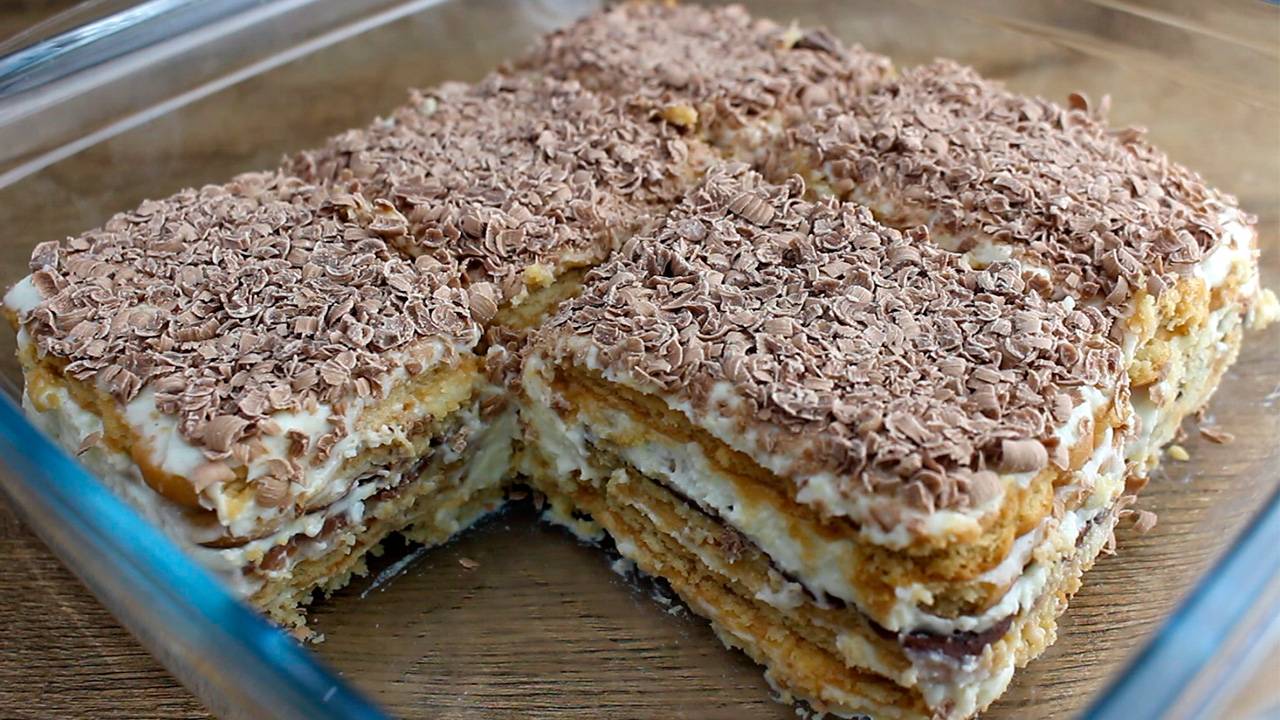 Торт БЕЗ ВЫПЕЧКИ и ДУХОВКИ за 5 минут. Вкусный, Быстрый и Простой Рецепт Торта к чаю!