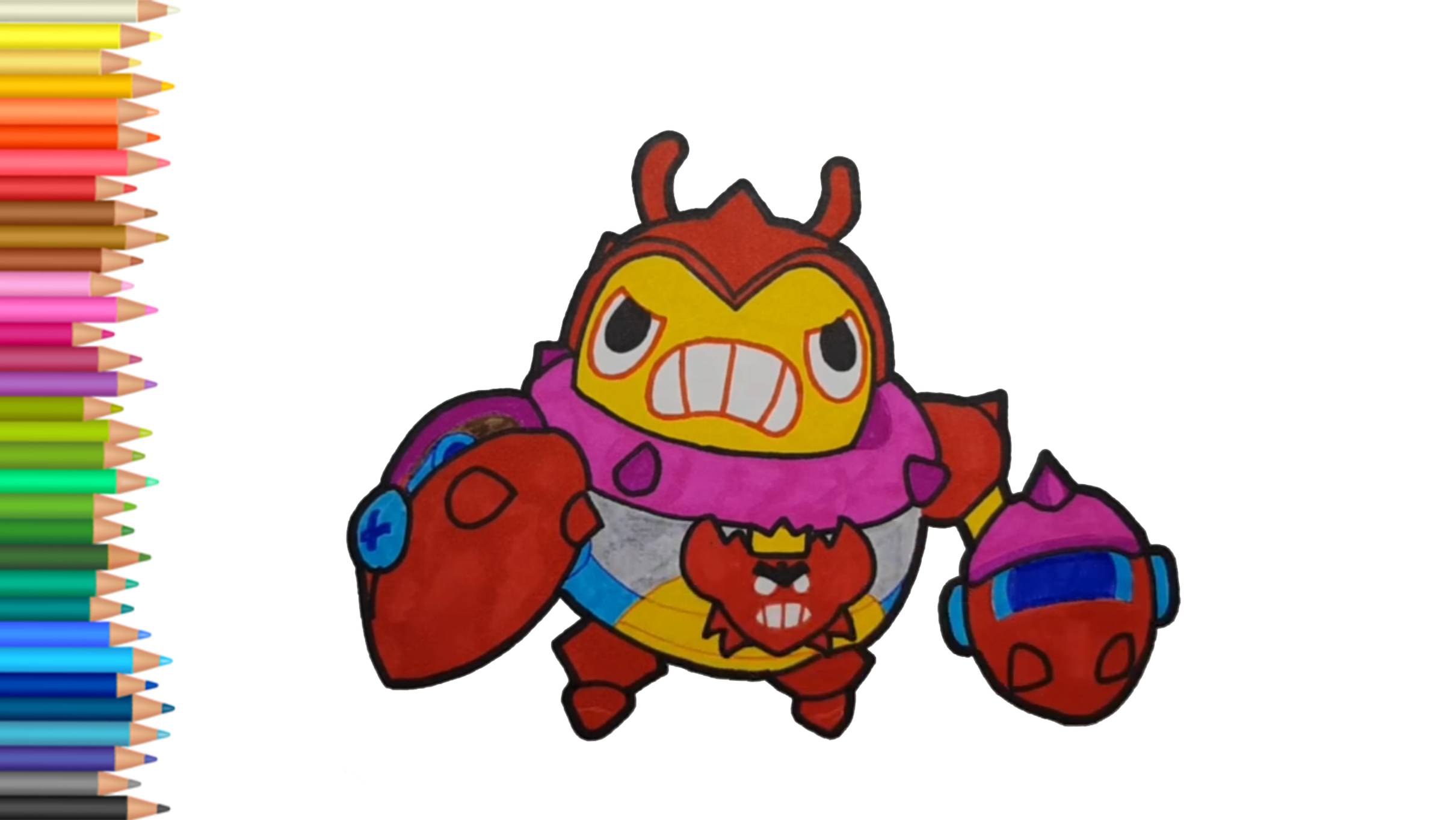 Как нарисовать Тика Король Крабов из Бравл Старс 🦀