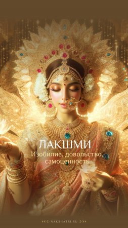 Лакшми- изобилие, довольство, самоценность