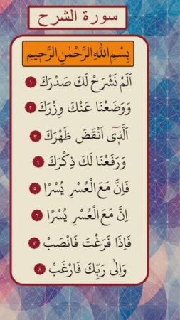 Сура 94 Аш-Шарх  (Раскрытие) | Surah 94 Ash-Sharkh (Disclosure)