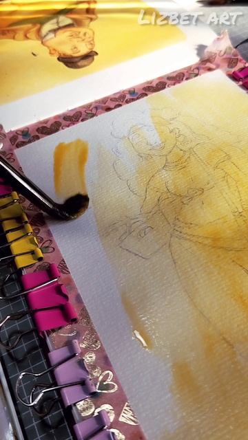 Всем пис ☮ захотелось ярких красок #tiktok #shorts #art #watercolor #lizbet #asmr