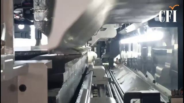 Фасадная кассета «Сота» на станке CFI Lanhao 2500A-2A. Вспомогательный верхний гибочный инструмент