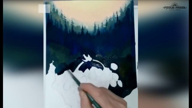 Фрагменты вебинара "Весенняя сказка" в жанре декоративной живописи.