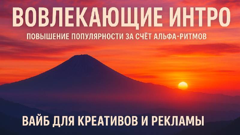 Вовлекающие Интро - повышение популярности за счёт альфа-ритмов и возникающего вайба