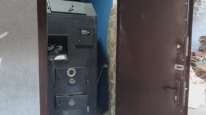 Пеллетный универсальный котел КОСМОС 90 с огромной топкой из нержавейки. Пеллеты, дрова, уголь.