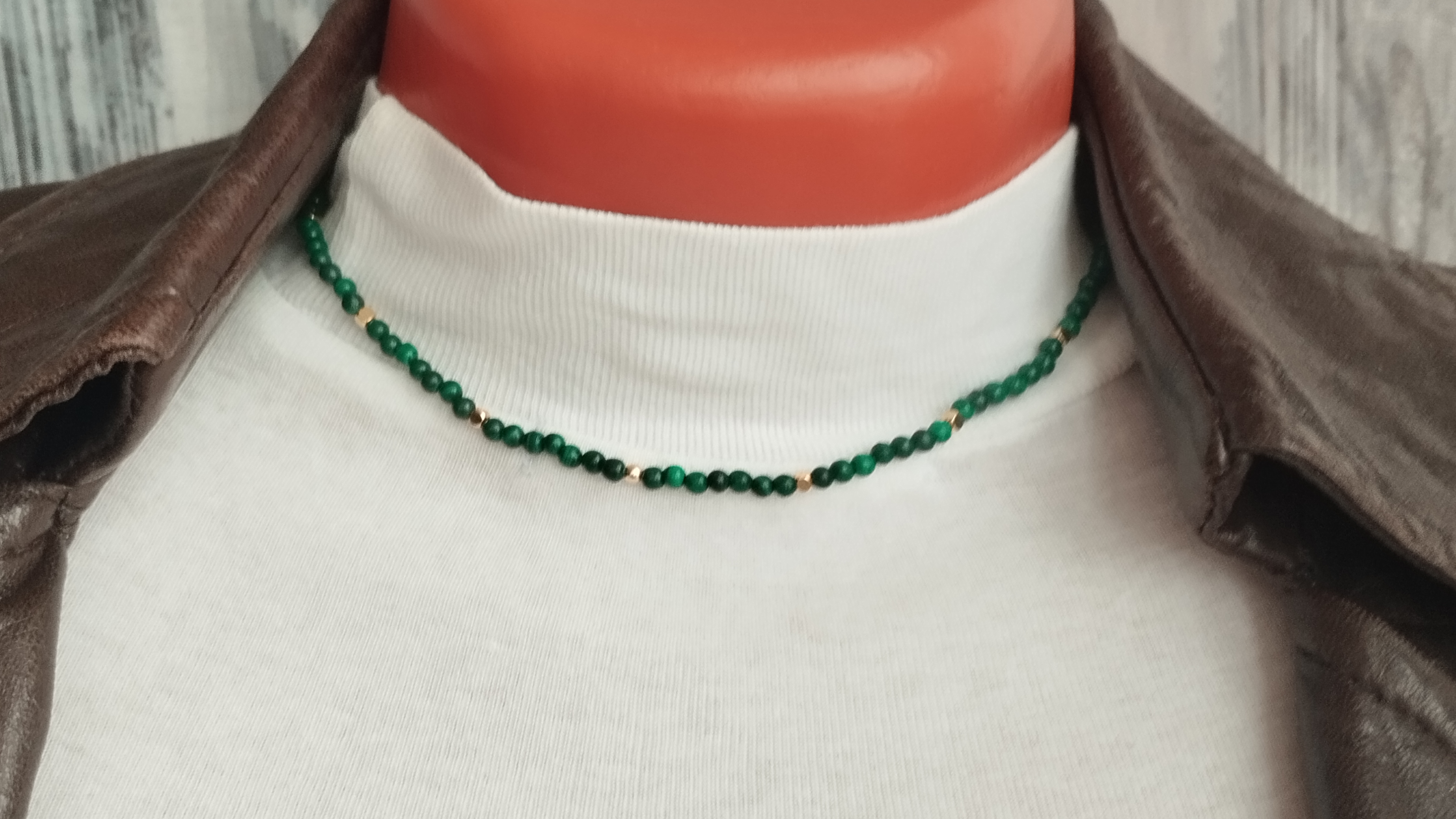 Малахитовые бусы для Анны на день рождения🎂🎉🎁