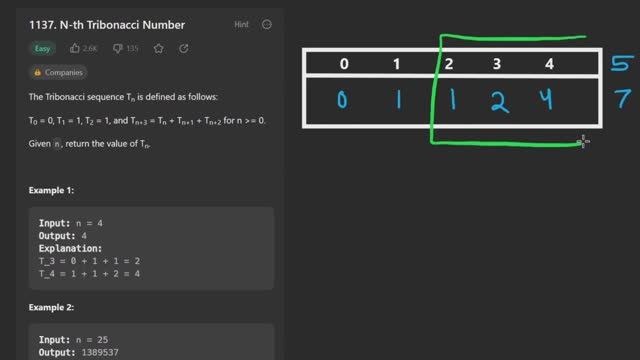 Leetcode 1137: N-th Tribonacci Number (RU)