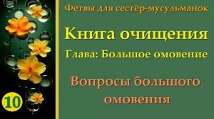 10. Книга Очищения (Вопросы большого омовения)