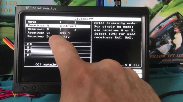 FPV monitor 7" 4.8-6.2 GHz, прошивка v.3.0 (112 каналов)