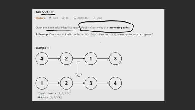 Leetcode 148: Sort List (RU)