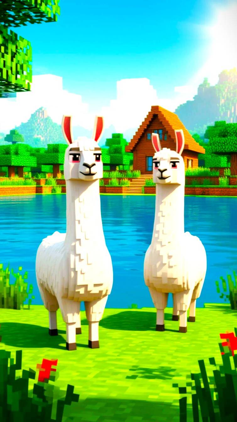 ПОГОНЯ ► ПОБЕГ ОТ ЛАМ   #minecraft