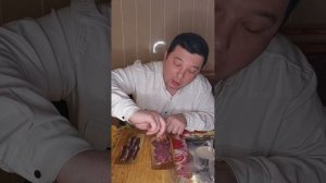 распаковка вяленого и капченого гуся!)