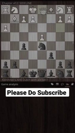 The Dutch Defence:Chapter 11-Sideline-"Korchnoi's Anti Dutch System"