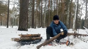 Two days in the wild. Enjoying the sounds of nature. I cook delicious soup on the oven. ASMR