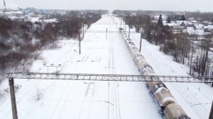 Тепловоз Ц36-7и-1537 на ст. Кехра / GE C36-7i-1537 at Kehra station