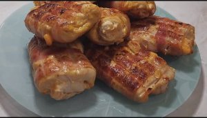 Рулетики куриные в беконе с сыром. Пошаговый рецепт приготовления