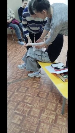 Занятие по оказанию первой помощи пострадавшим.