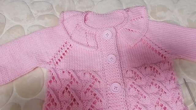 Ажурная регланная линия спицами