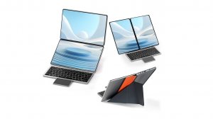 Двухэкранный ноутбук с выдвижным тачпадом от производителя Topton