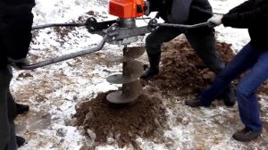Первые испытания мотобура Iron Mole C5R Megadrill