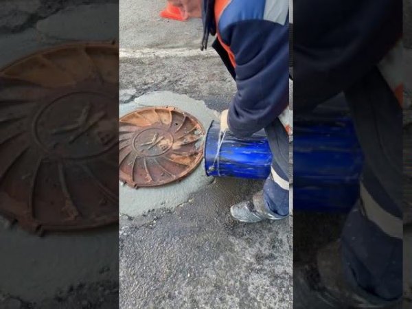 Монтаж люка зимой на безусадочную смесь