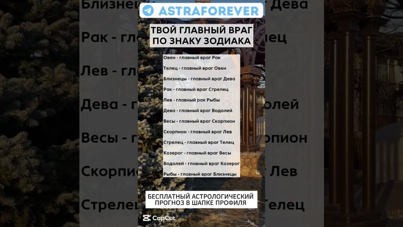 Твой главный враг по знаку зодиака #астролог #таро #астрологическаяконсультация