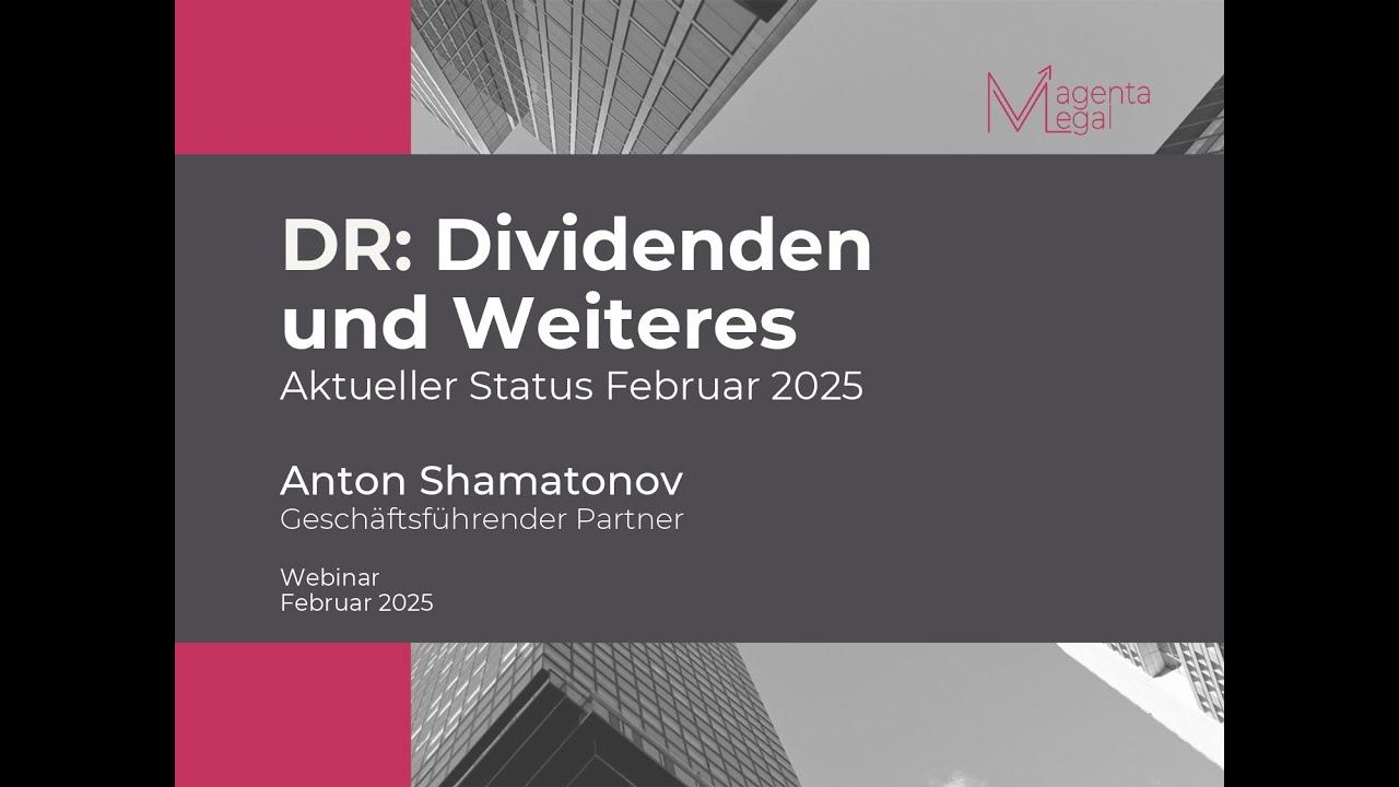 ADR auf russische Aktien. Webinar vom 26.02.2025 (DE/EN)
