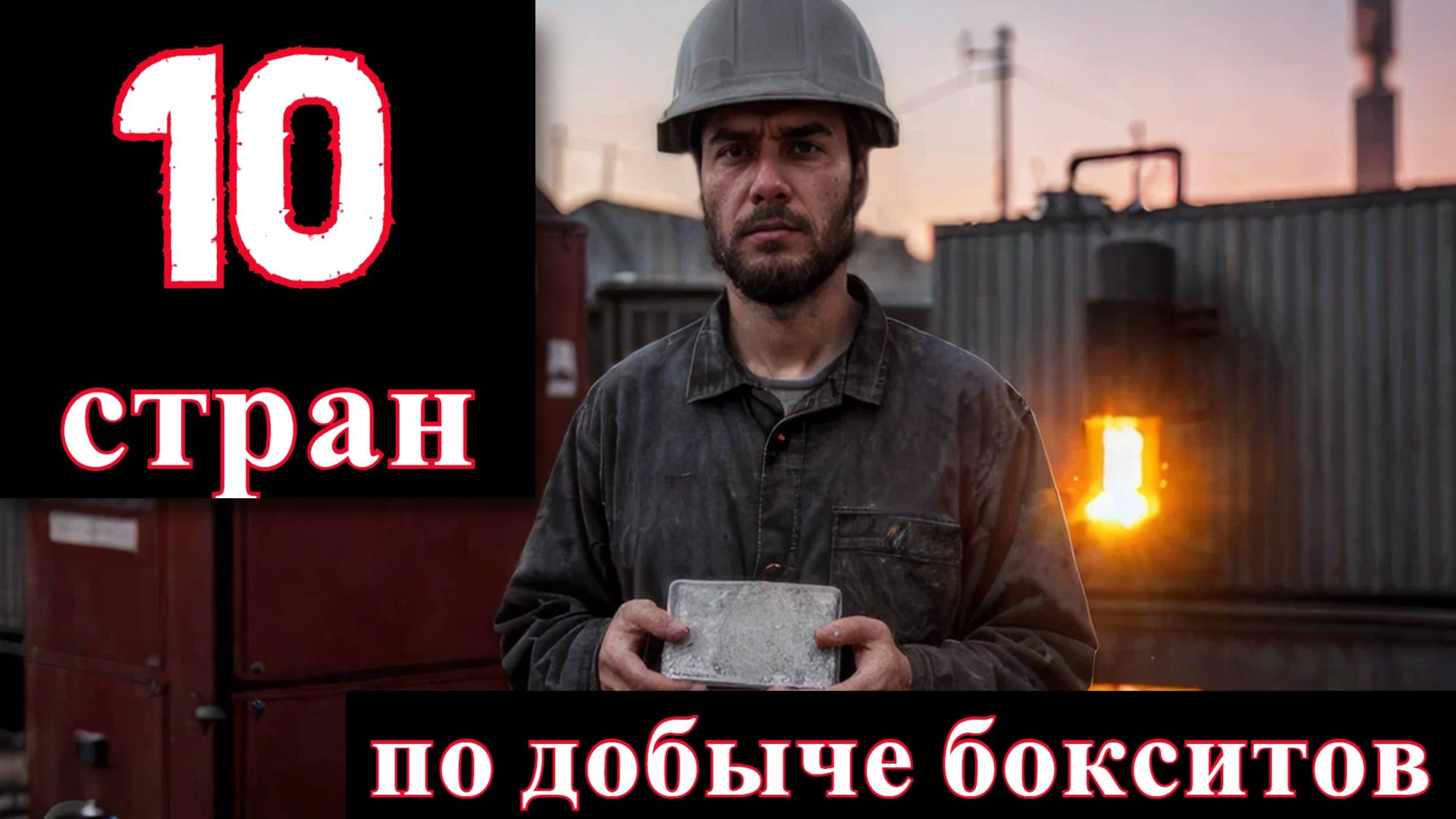 БОКСИТЫ: ТОП 10 стран по добыче бокситов алюминиевых руд (1960–2024)