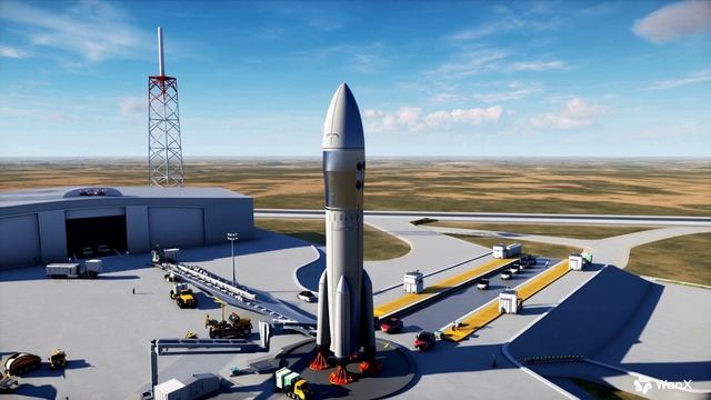 Футаж Космодром, ракета на старте