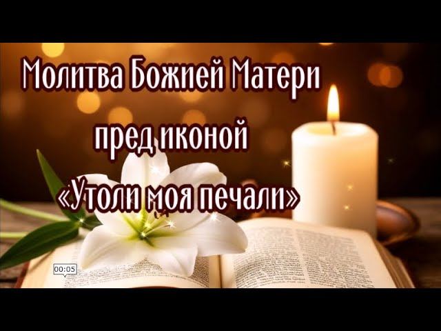 УТОЛИ МОИ ПЕЧАЛИ ПЕРЕД ИКОНОЙ БОЖИЕЙ МАТЕРИ при трудностях, болезнях, отчаянии,  бедности, нищете