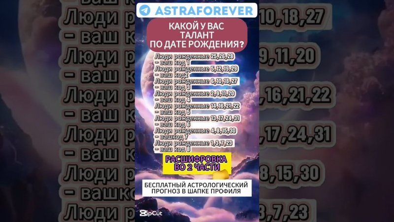 Какой у Вас талант по дате рождения? #астролог #таро #астролог #таро #астрологическаяконсультация